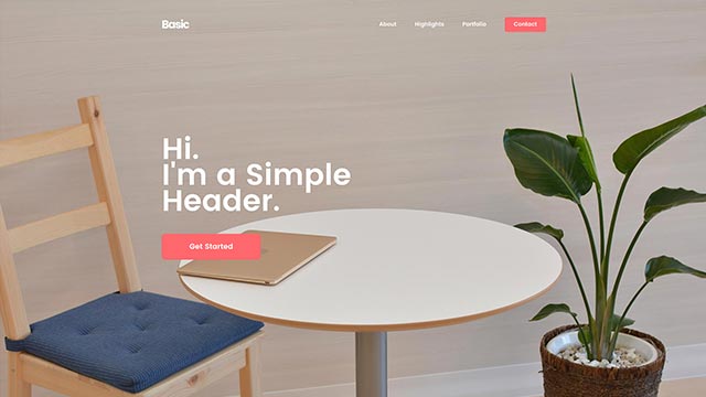 Basic Website Template - Slider Revolution WordPress Builder