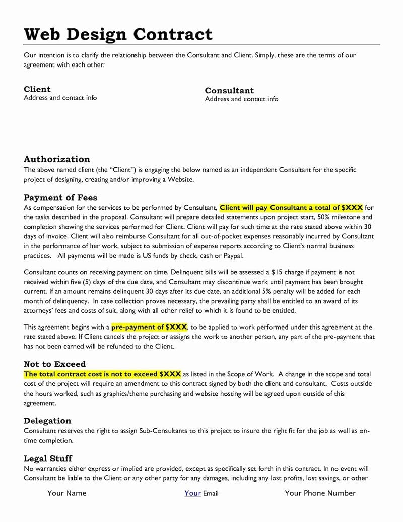 The Web Design Contract Guide: Tips and Templates to use