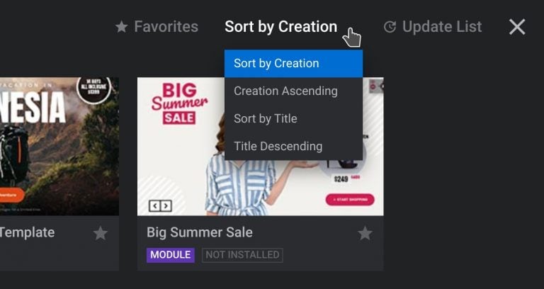 Slider Revolution Manual - Create a Module From a Template