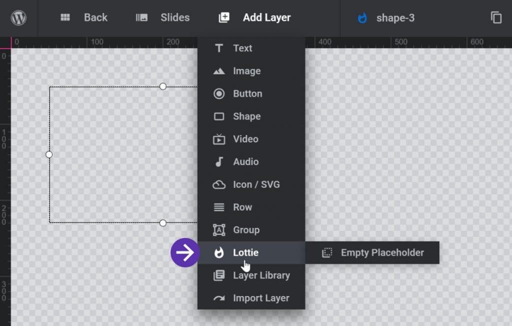 Slider Revolution Manual - Lottie Addon Quick Start