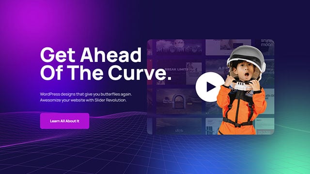 Video Hero Header - Slider Revolution WordPress Builder