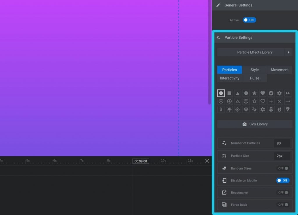 Slider Revolution Manual - Particle Effects Quick Start