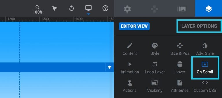 Slider Revolution Manual - Progress the Timeline by Scrolling