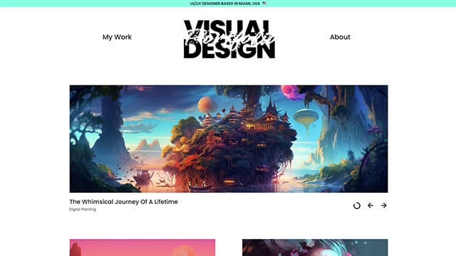 Visual Design One-Page Portfolio Template