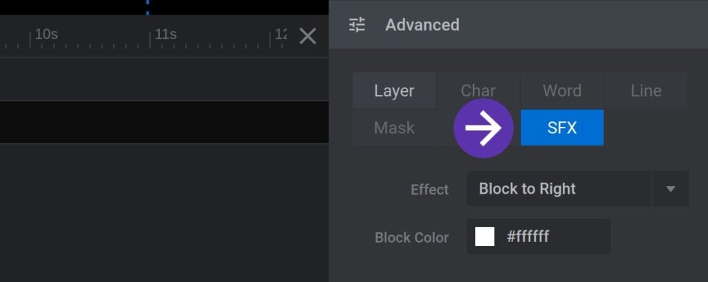 Slider Revolution Manual - Advanced SFX Animations Tab