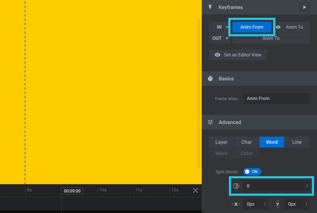 Slider Revolution Manual - Advanced Word Animations Tab