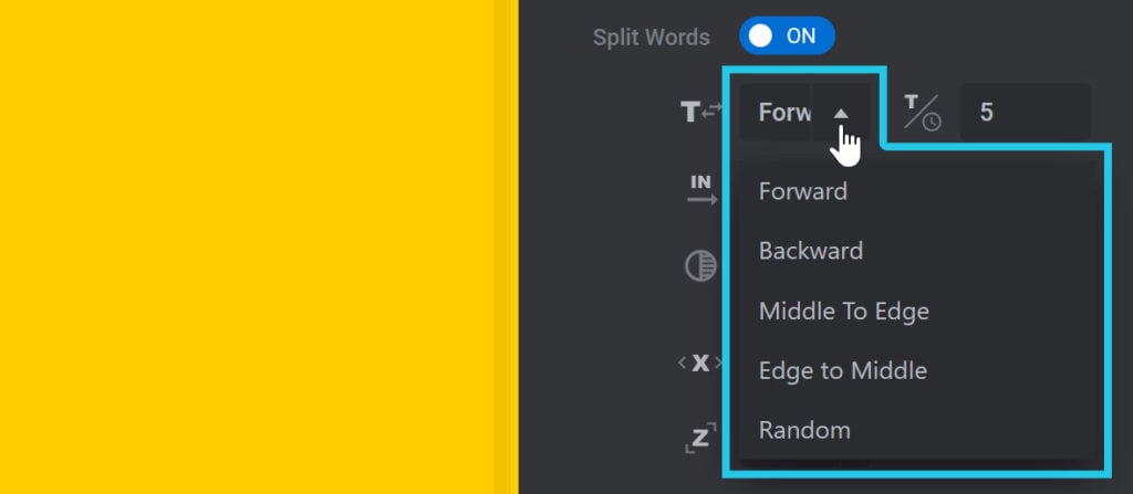 Slider Revolution Manual - Advanced Word Animations Tab