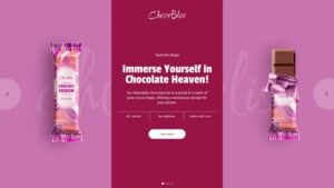 Chocolate Bar Product Presentation Template - Slider Revolution